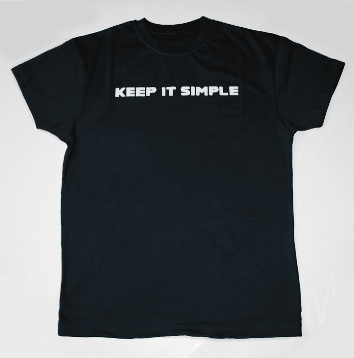 BLACK "KEEP IT SIMPLE" T-SHIRT – Simple Brand